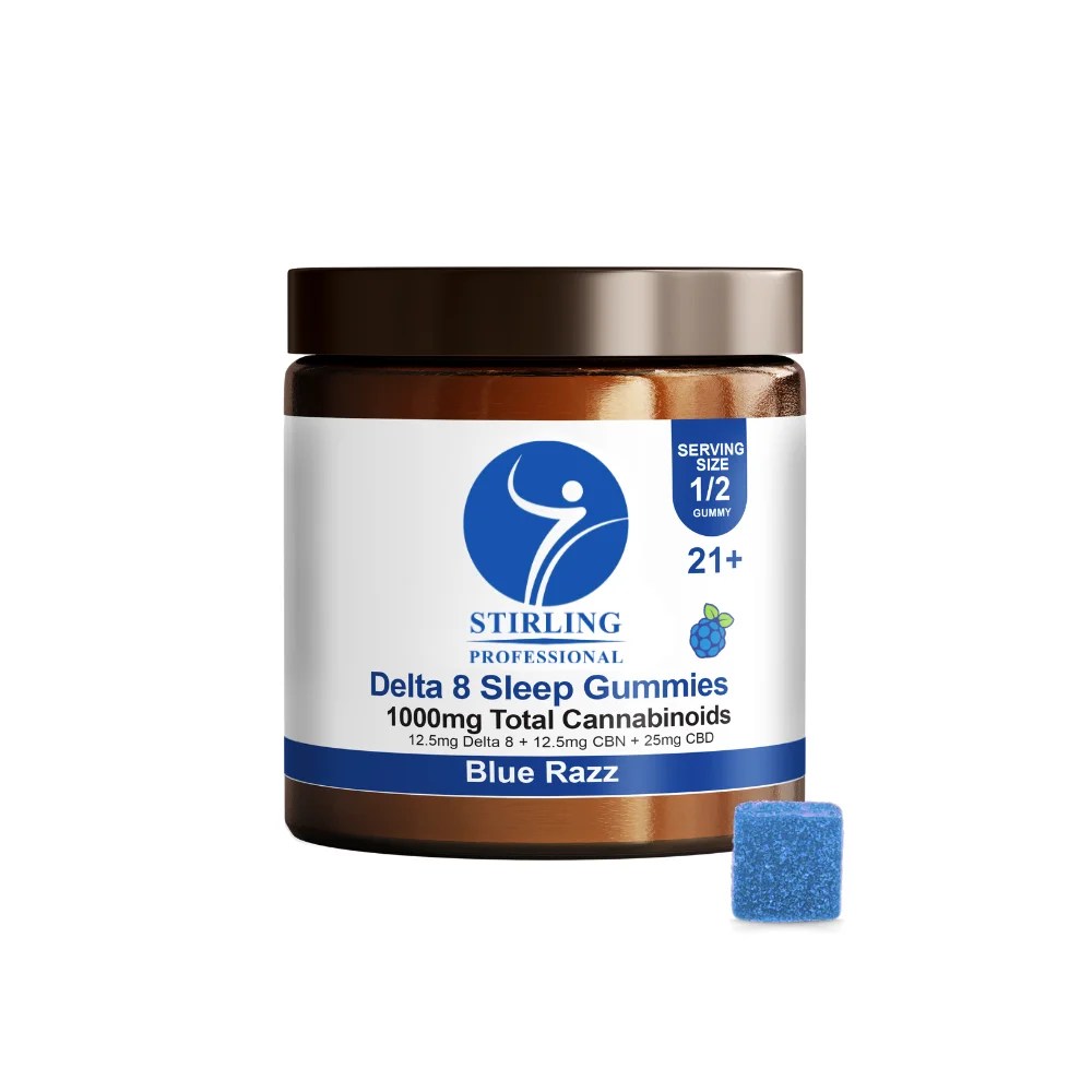 D8 THC Sleep Gummies Blue Razz | Stirling Professional