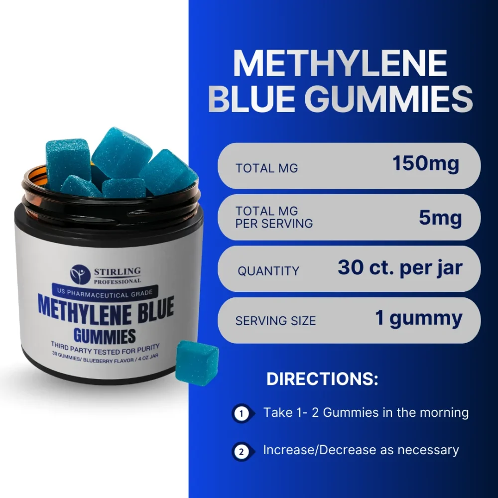 Methylene Blue Gummies | 5mg – Stirling Professional